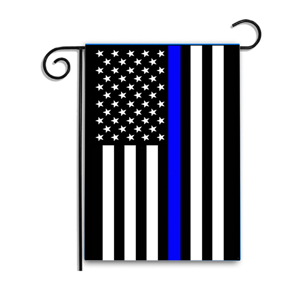 Double Sided Thin Blue Line American Flag Law Enforcement Garden Flag ...