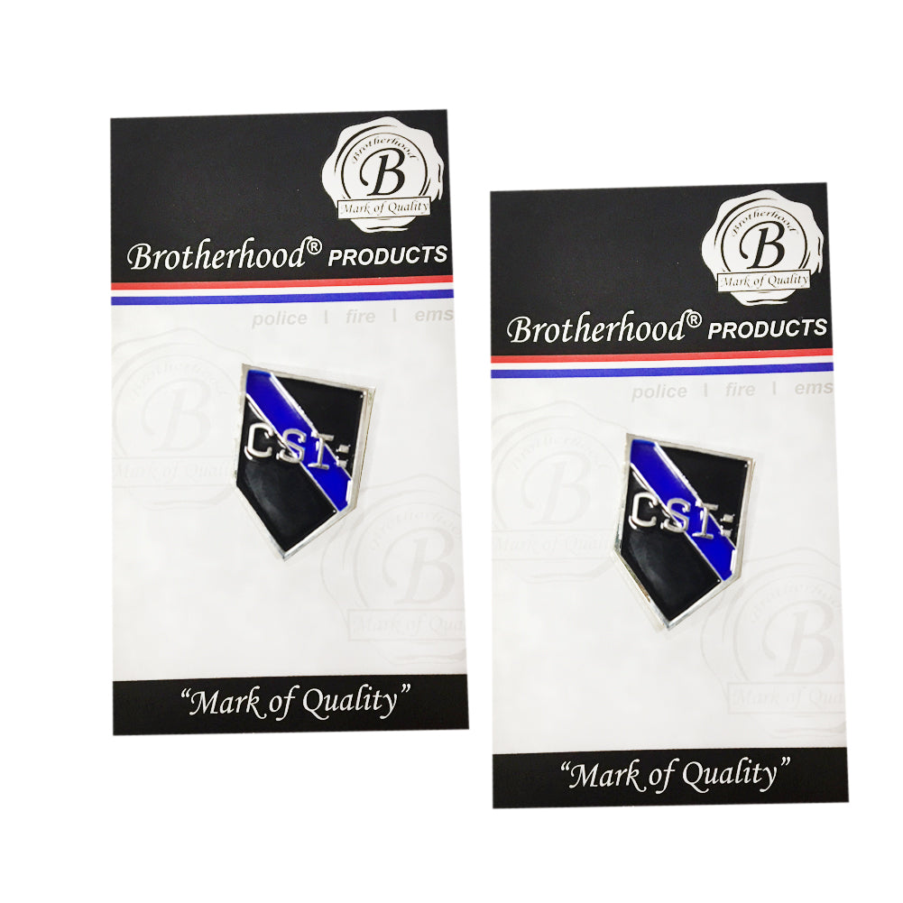 Thin Blue Line Police Sheriff CSI Crime Scene Investigators Lapel Pin ...