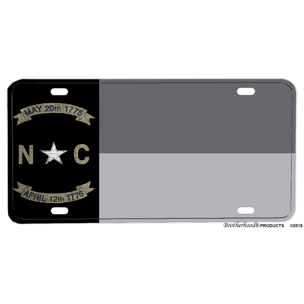 North Carolina State Flag Design Aluminum License Plate – abrotherhood
