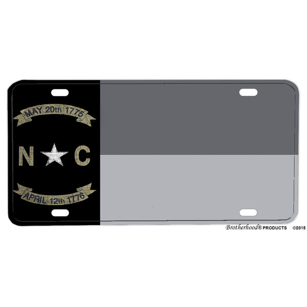 North Carolina State Flag Design Aluminum License Plate – abrotherhood