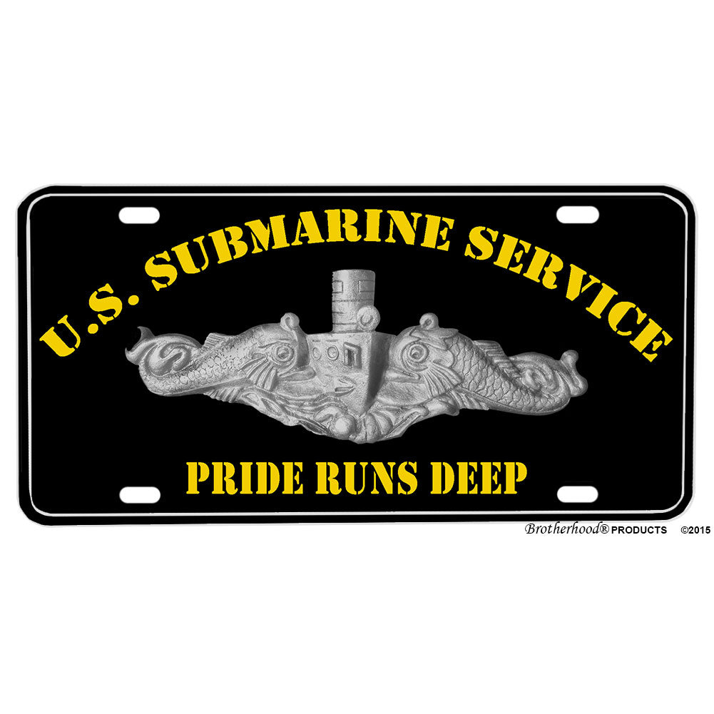 Navy Submarine Service Pride Runs Deep License Plate – abrotherhood