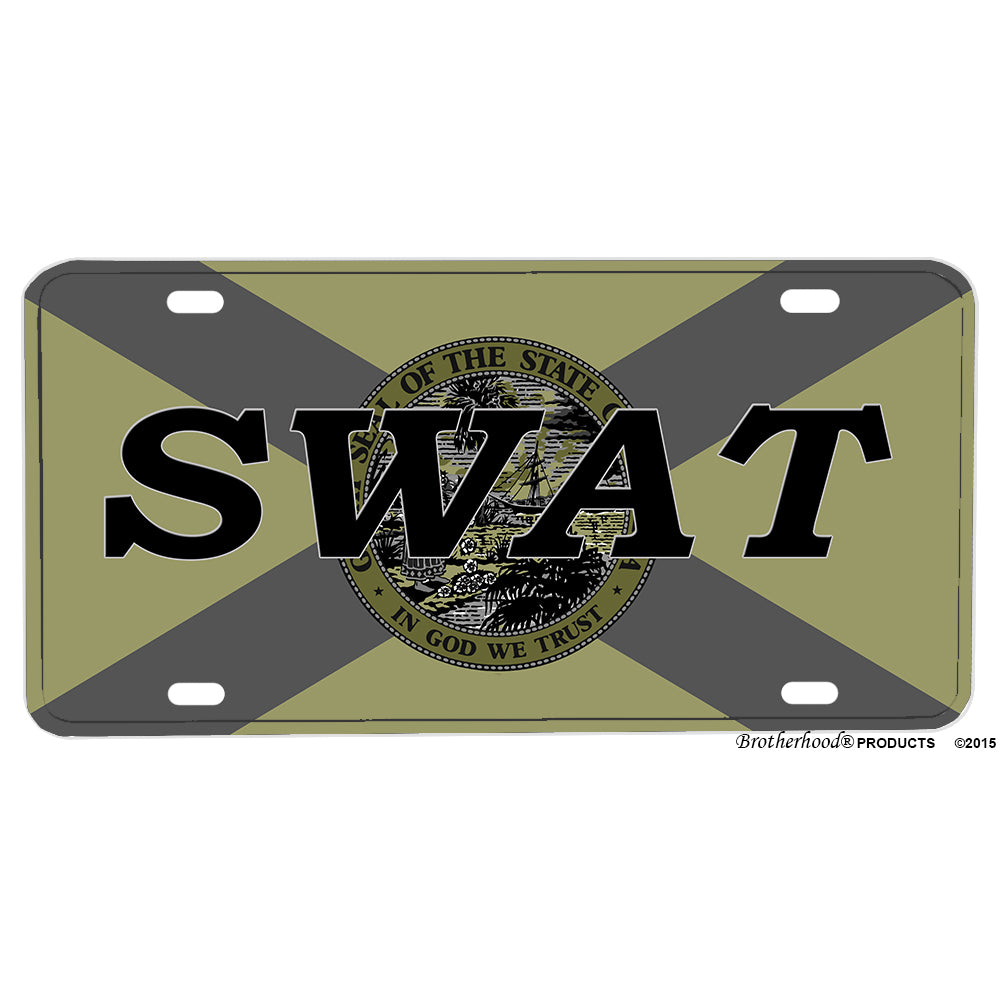 Law Enforcement Florida State Flag SWAT License Plate – abrotherhood