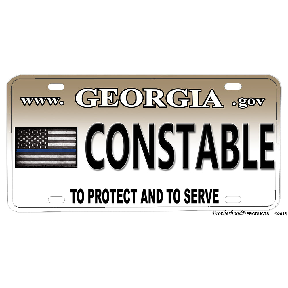 Georgia To Protect And To Serve Constable License Plate – abrotherhood