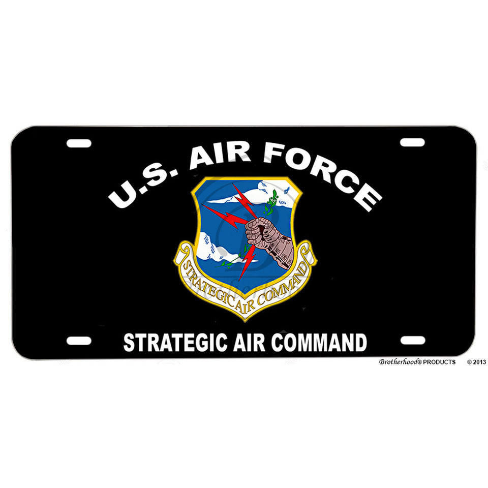 United States Air Force Strategic Air Command Aluminum License Plate ...