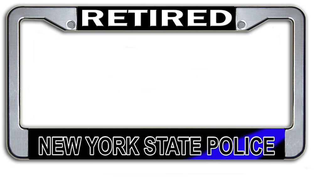 Retired New York State Police License Plate Frame | Special Gifts ...