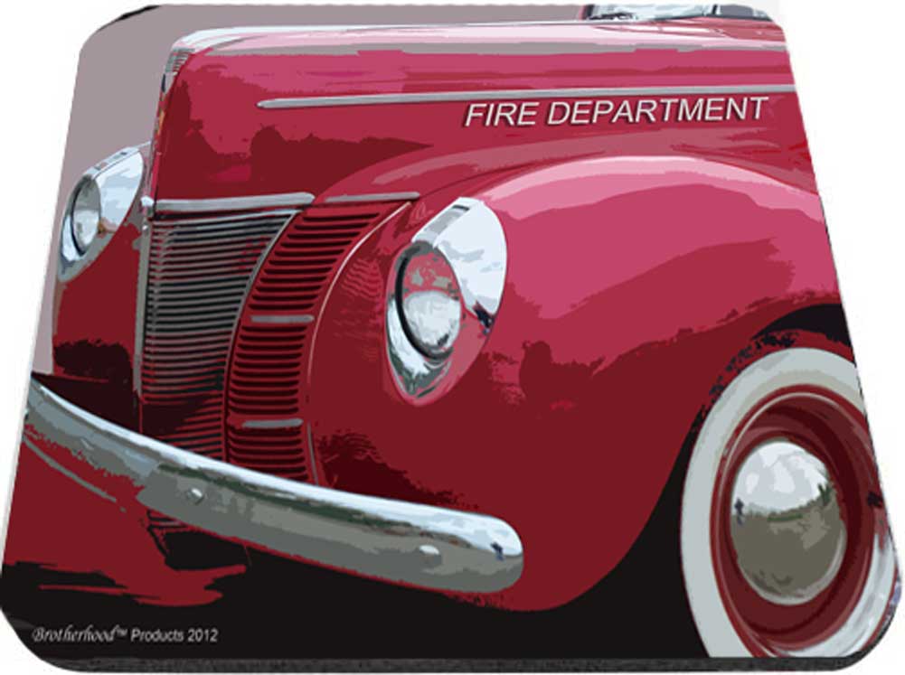 Old Fire Department Chiefs Car Mouse Pad – abrotherhood
