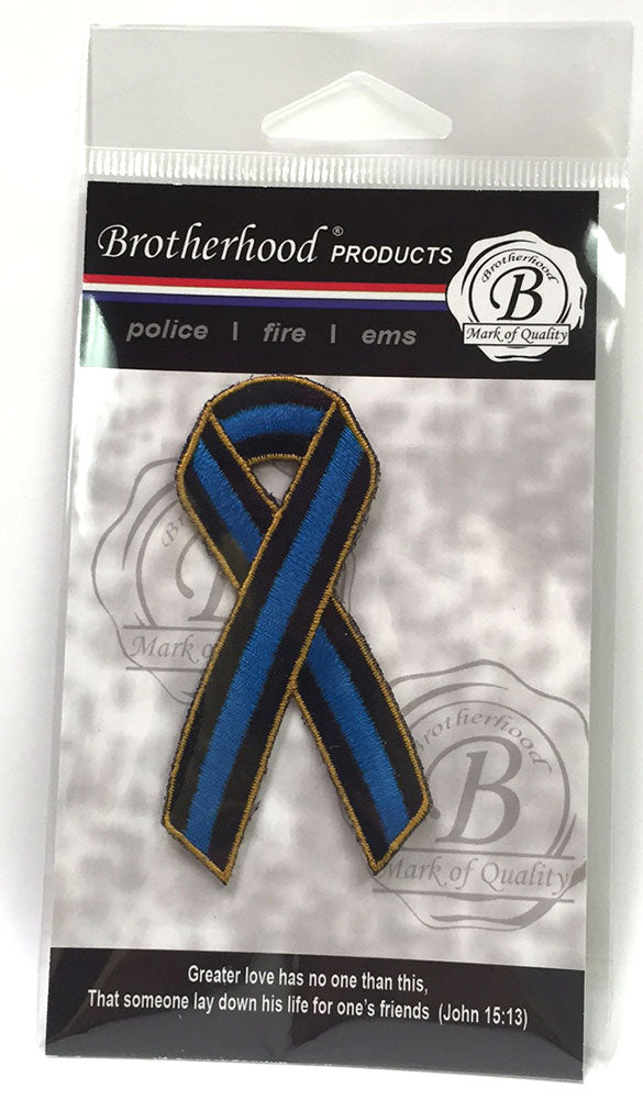 Thin Blue Line Embroidered Ribbon Patch | Brotherhood Products ...