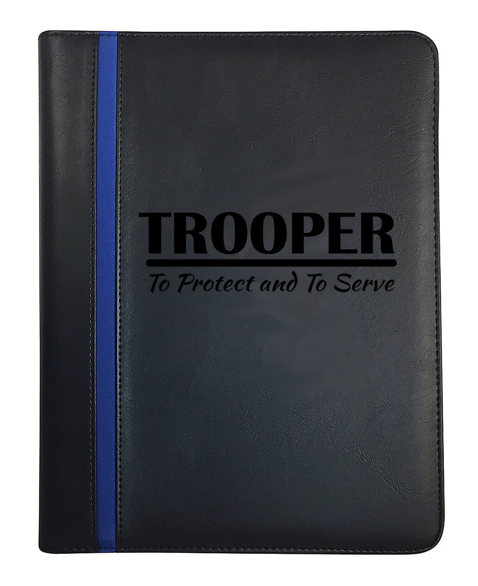 State Trooper Highway Patrol Thin Blue Line Padfolio | Police Gifts ...